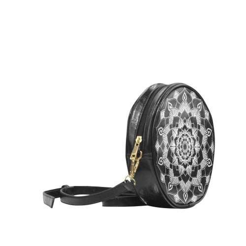 Round Bag, High-grade PU Leather circular Bag, small Shoulder Bag ...