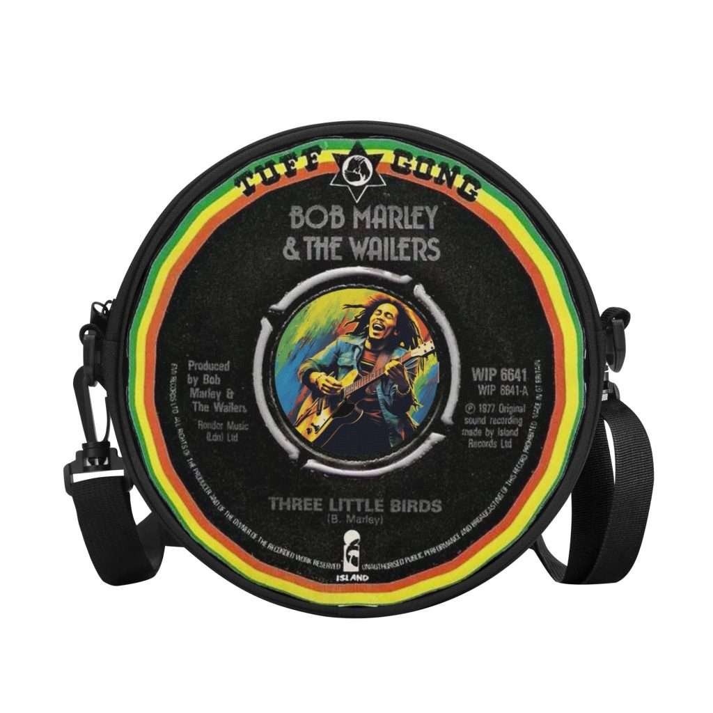 Round BAG " Bob Marley ", Strong Tiny crossbody Purse convertible into ...